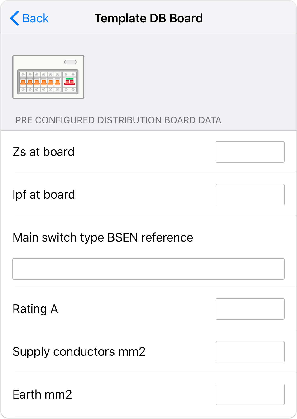 Pre Filled Distribution Board Template: Productive BS 7671 Electrical ...