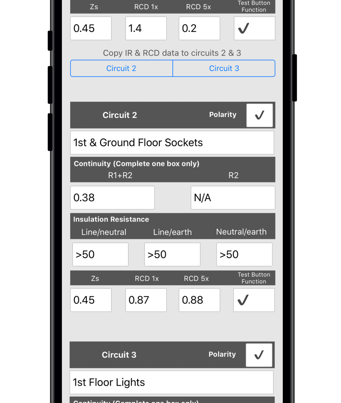 3 Circuit Minor Works Electrical Certificate - iCertifi