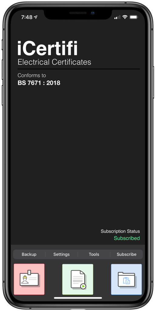 iCertifi & iOS 13 - Electrical Certificates In Dark Mode - iCertifi