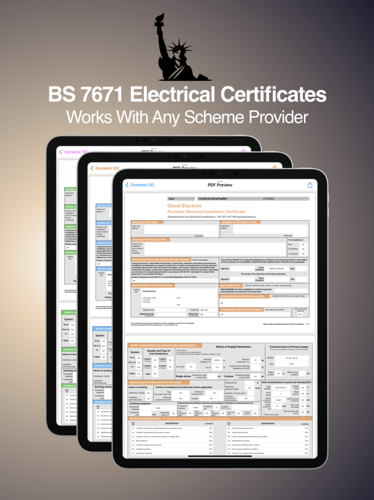 BS 7671 Electrical Certificates In The Cloud – Inspection, Testing ...